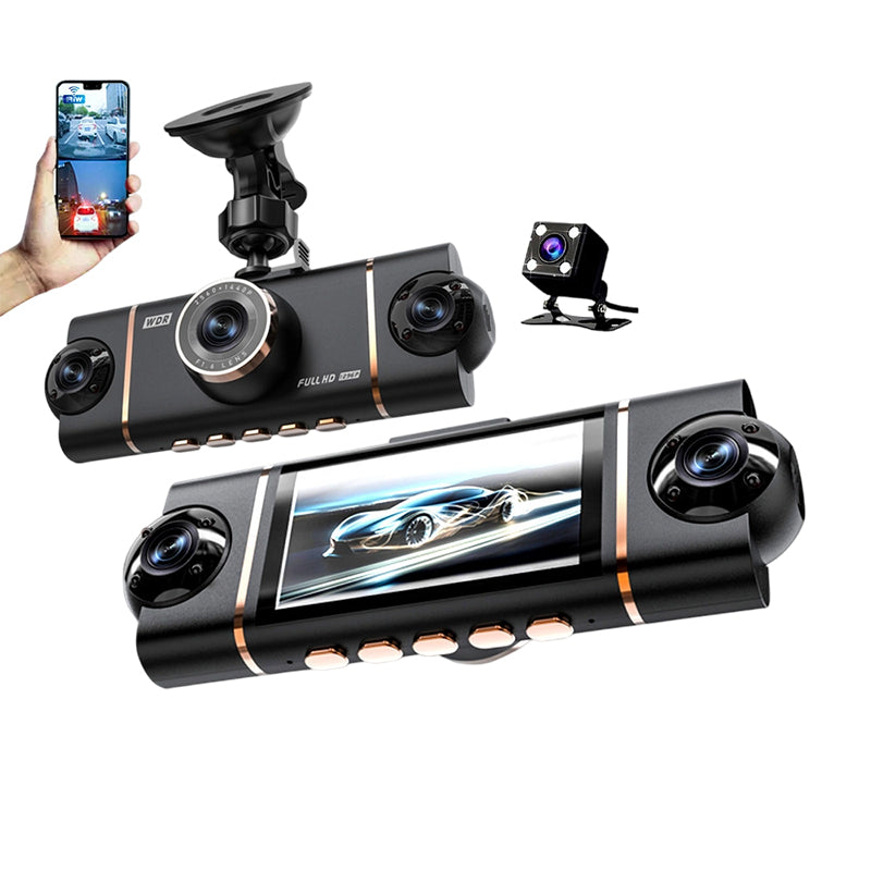 🏆60% RABATT 🚗 📹4-Channel HD Dashcam with Front Interior Rear Recording ...